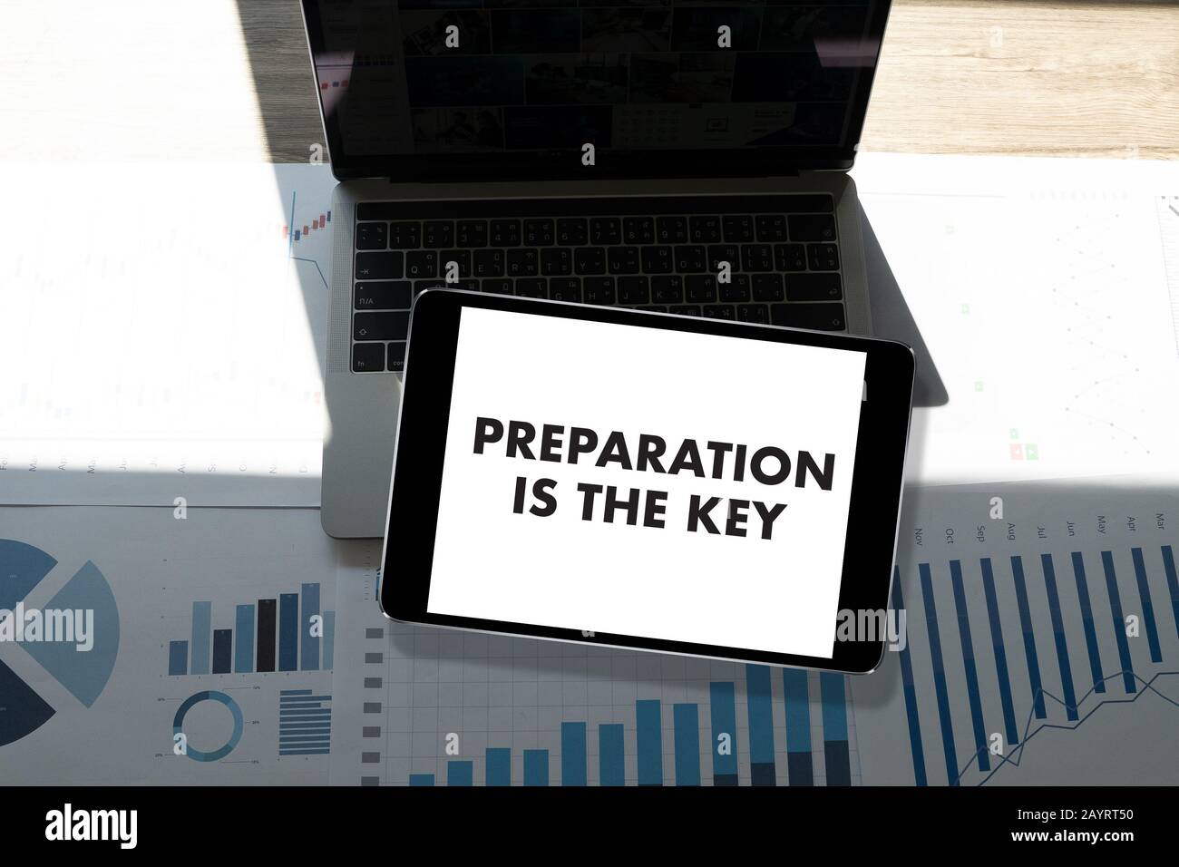 BE PREPARED and PREPARATION IS THE KEY plan, prepare, perform Stock ...