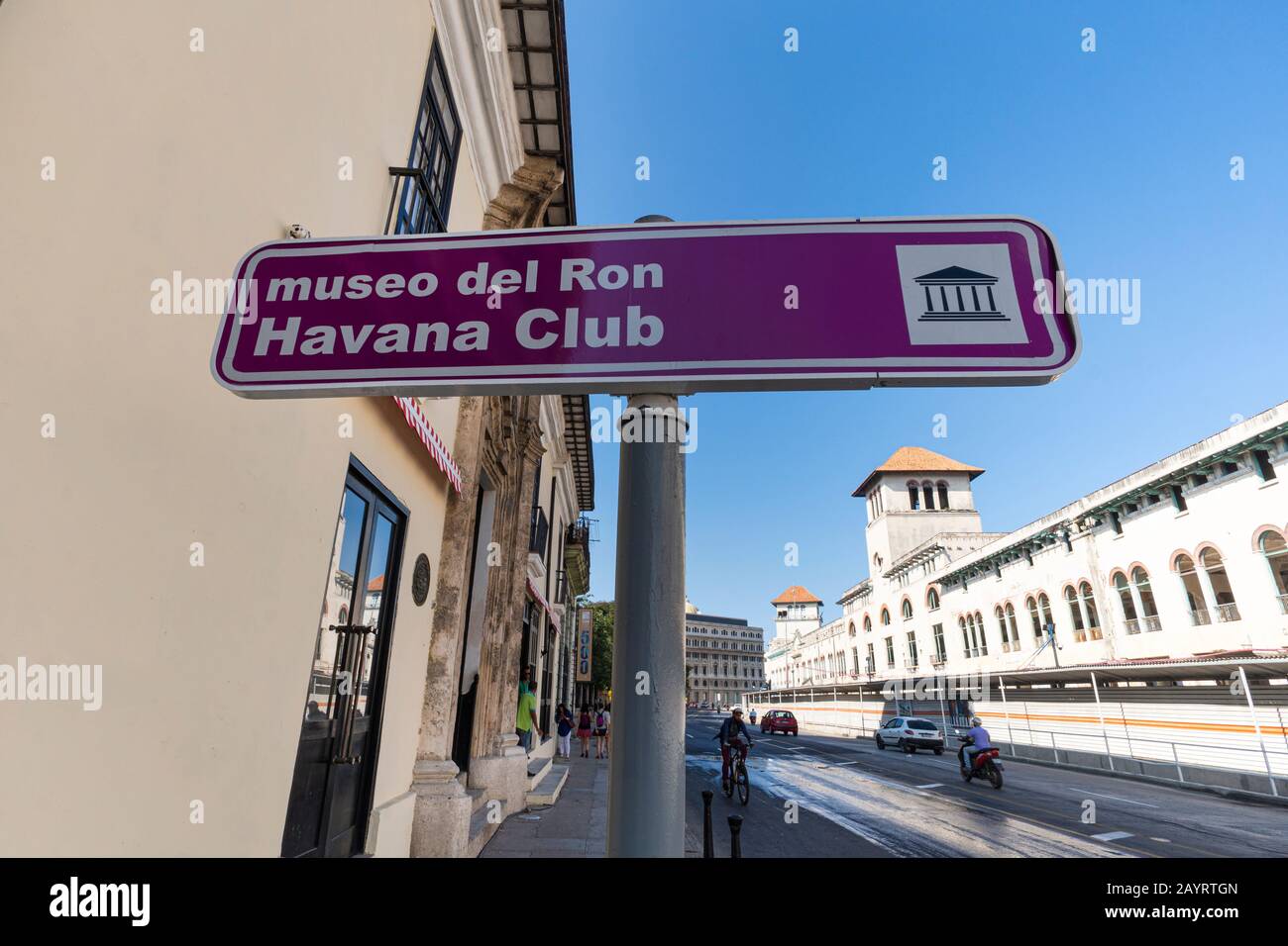 November 27, 2019, Havana, Cuba: Havana Club museum sign. Manufacturers ...