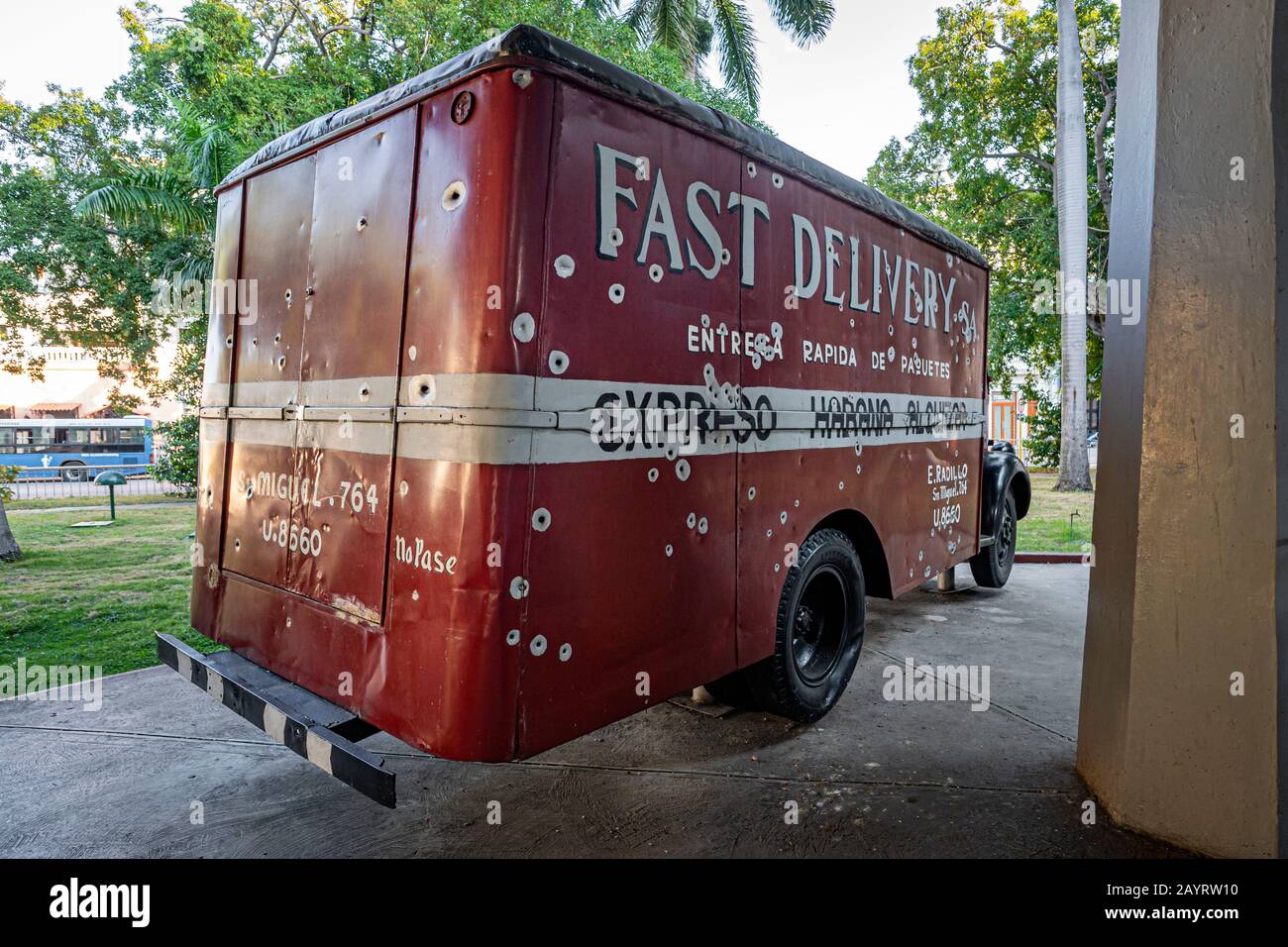 November 27, 2019, Havana, Cuba: car that took part in the events of ...