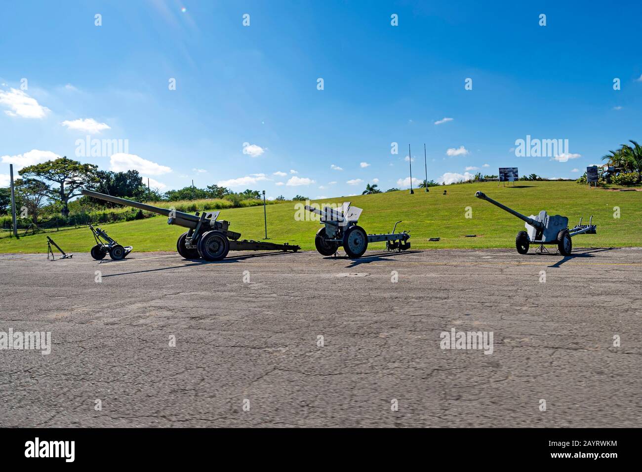 November 27, 2019, Havana, Cuba: Artillery gun - Military exhibition of ...