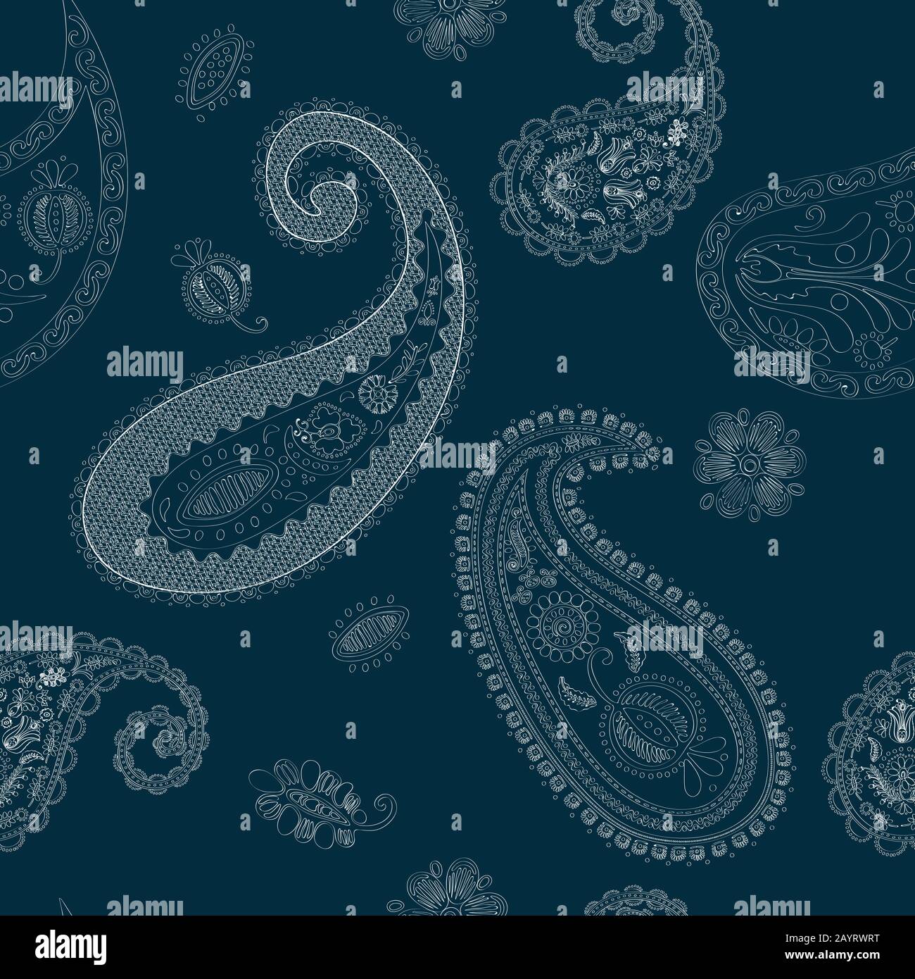 Floral paisley vector design, seamless pattern Stock Vector Image & Art ...