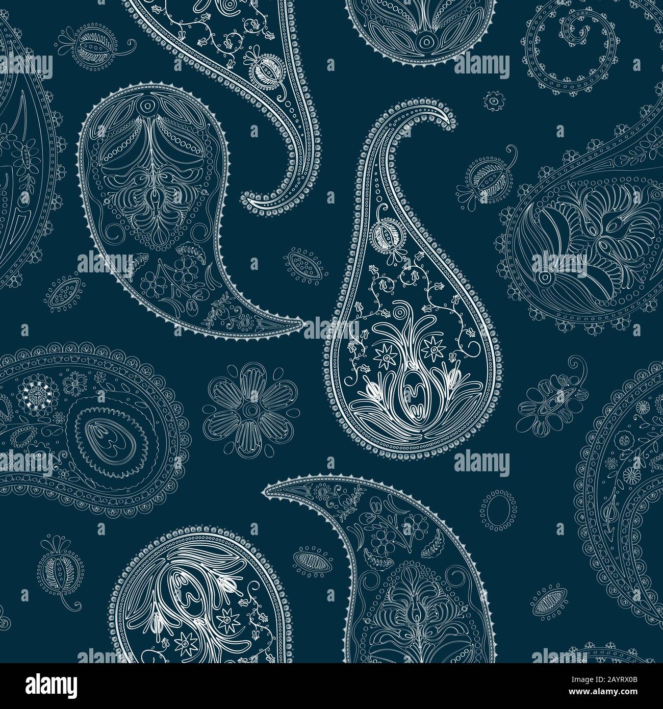 Floral paisley vector design hi-res stock photography and images - Alamy