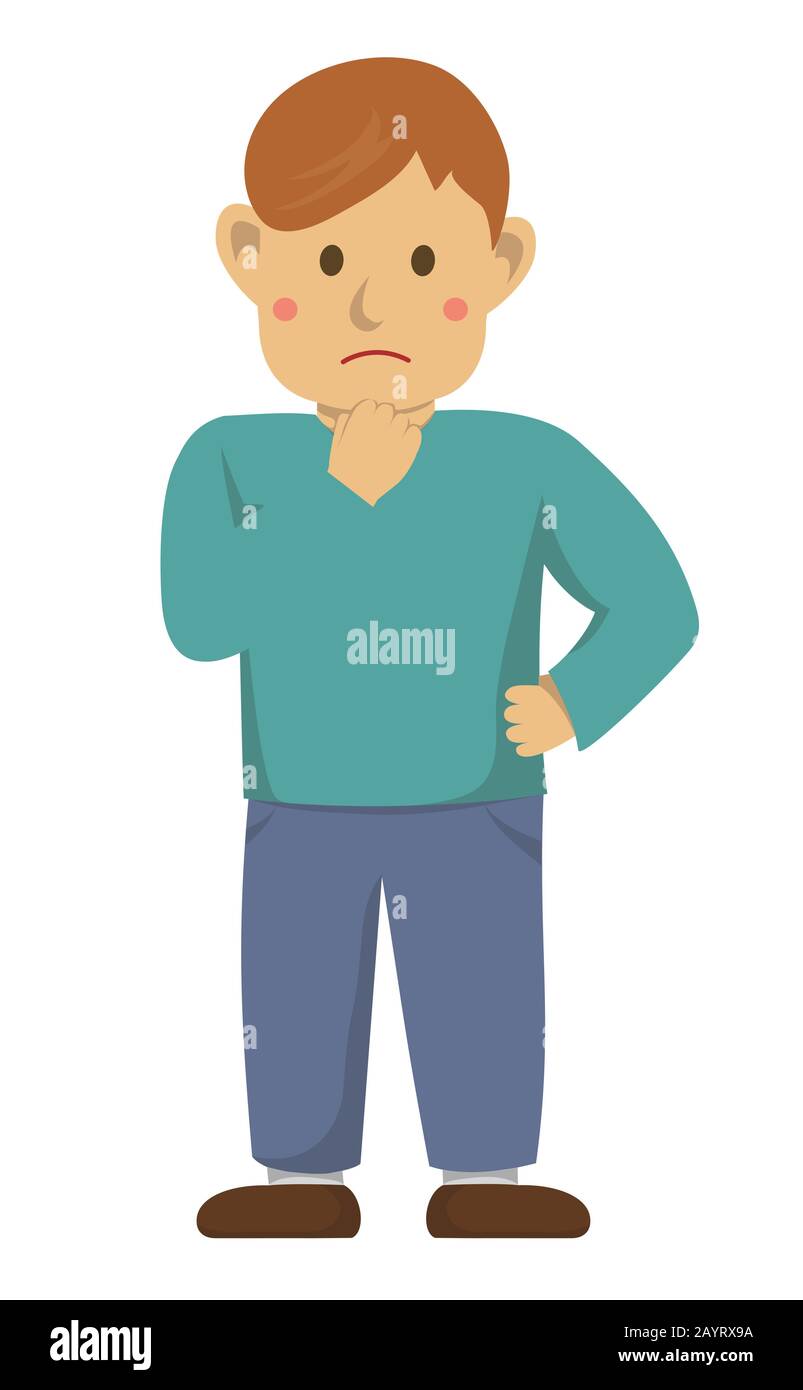 Thinking pose Cut Out Stock Images & Pictures - Alamy