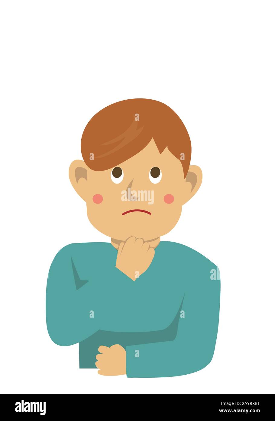 man thinking / vector illustration Stock Vector Image & Art - Alamy