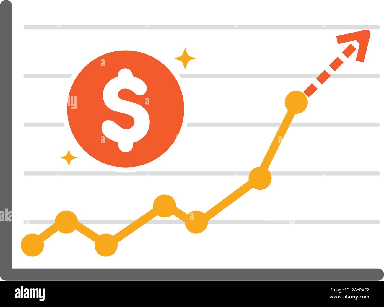 illustration of money charts (up or down Stock Vector Image & Art - Alamy
