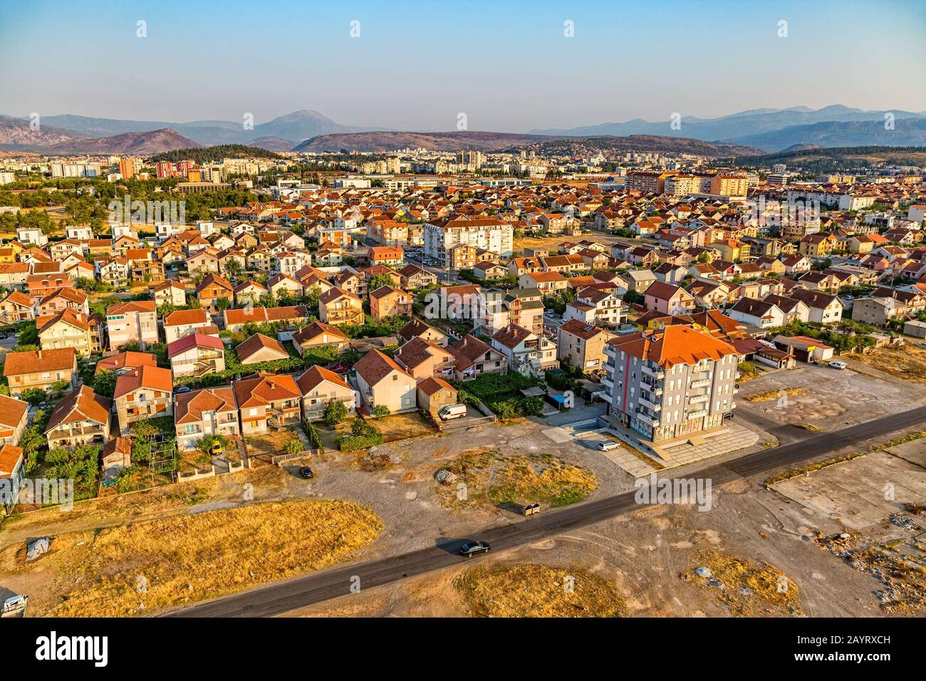 Podgorica aerial view Stock Photo - Alamy