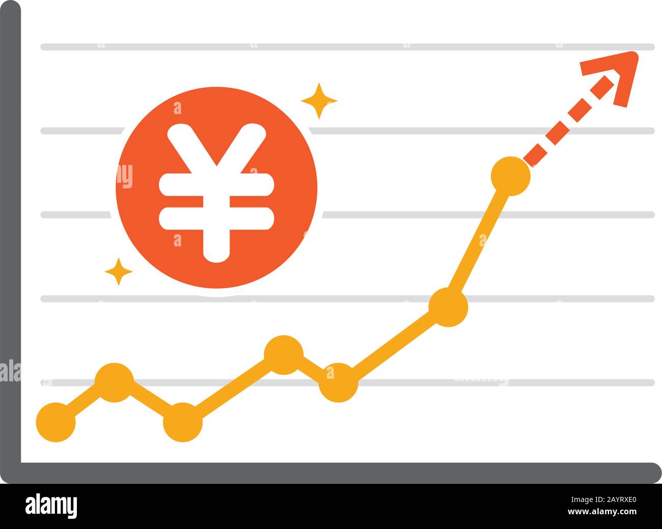 illustration of money charts (up or down Stock Vector Image & Art - Alamy