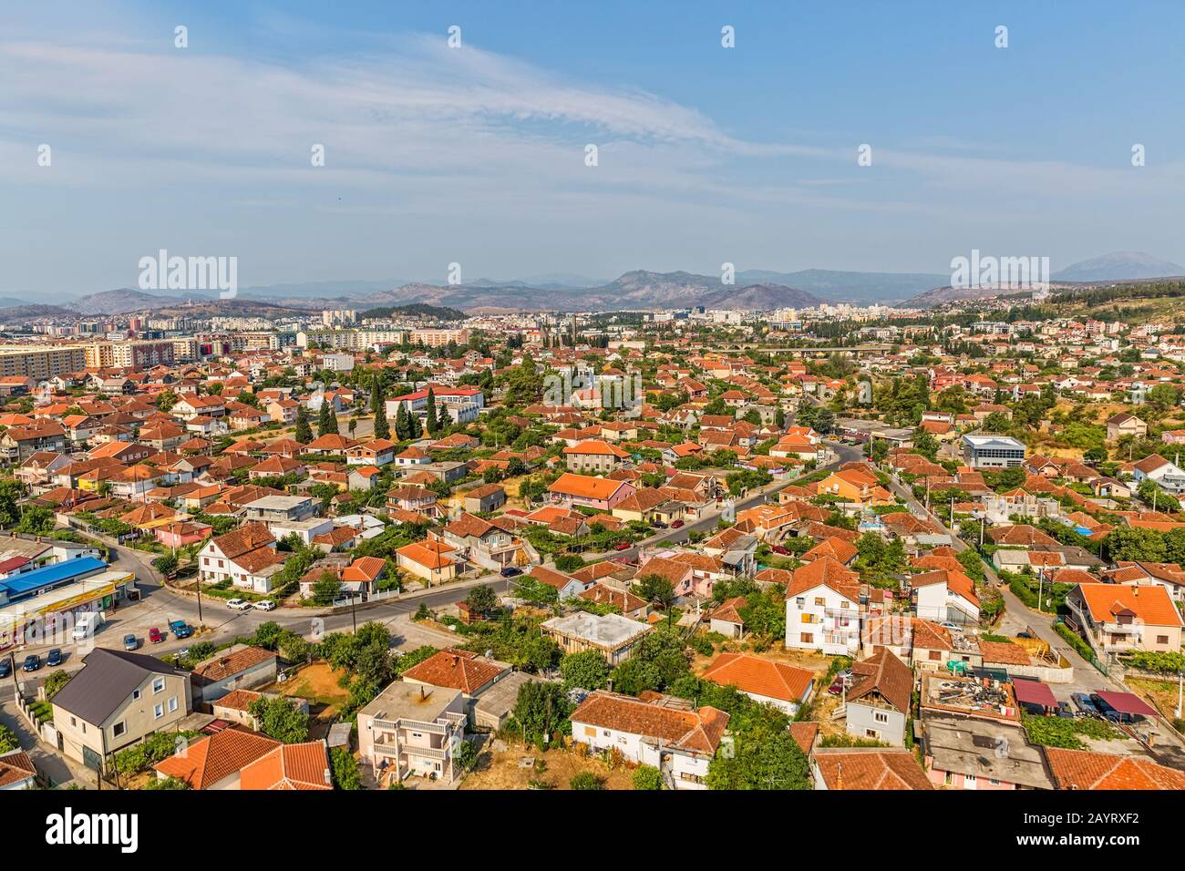 Podgorica aerial view Stock Photo - Alamy