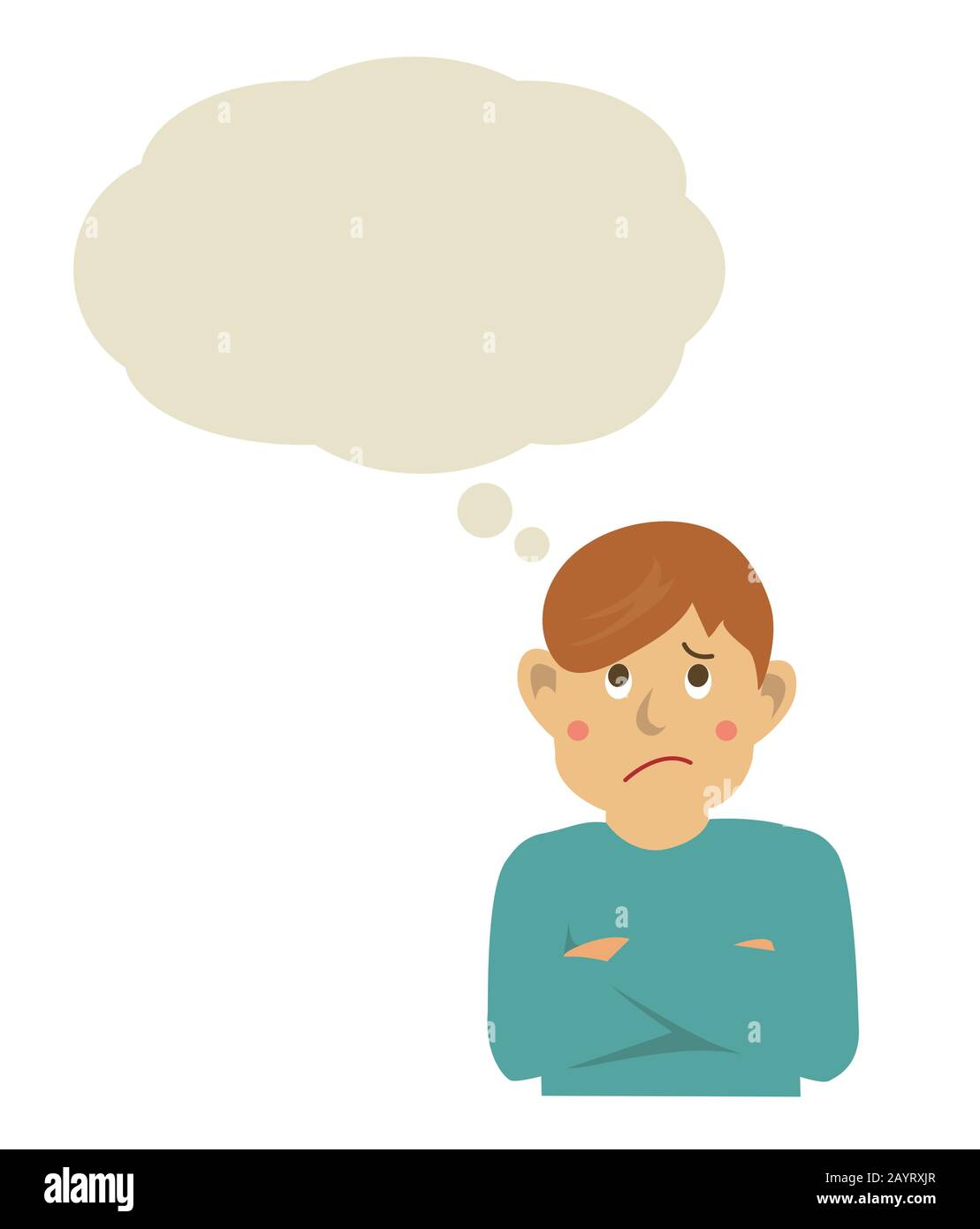 Man thinking vector illustration Stock Vector Images - Alamy