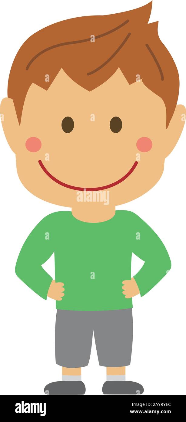 Cartoon deformed male person vector illustration ( boy,kids,teenager ...