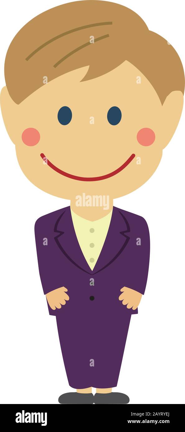 Cartoon deformed female office worker vector illustration ( American ...