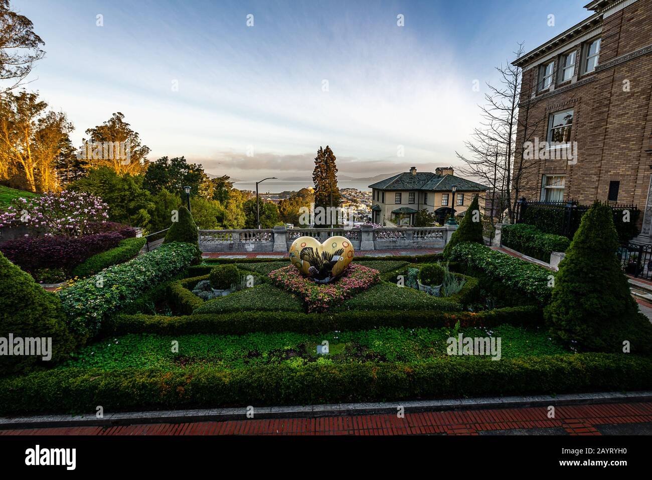 Lyon Street Steps at Daybreak Stock Photo - Alamy