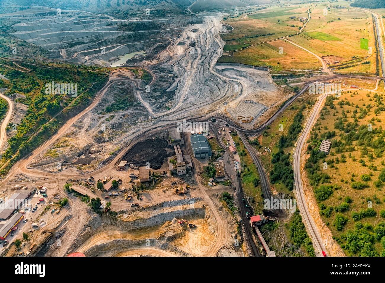 Mine aerial view Stock Photo - Alamy