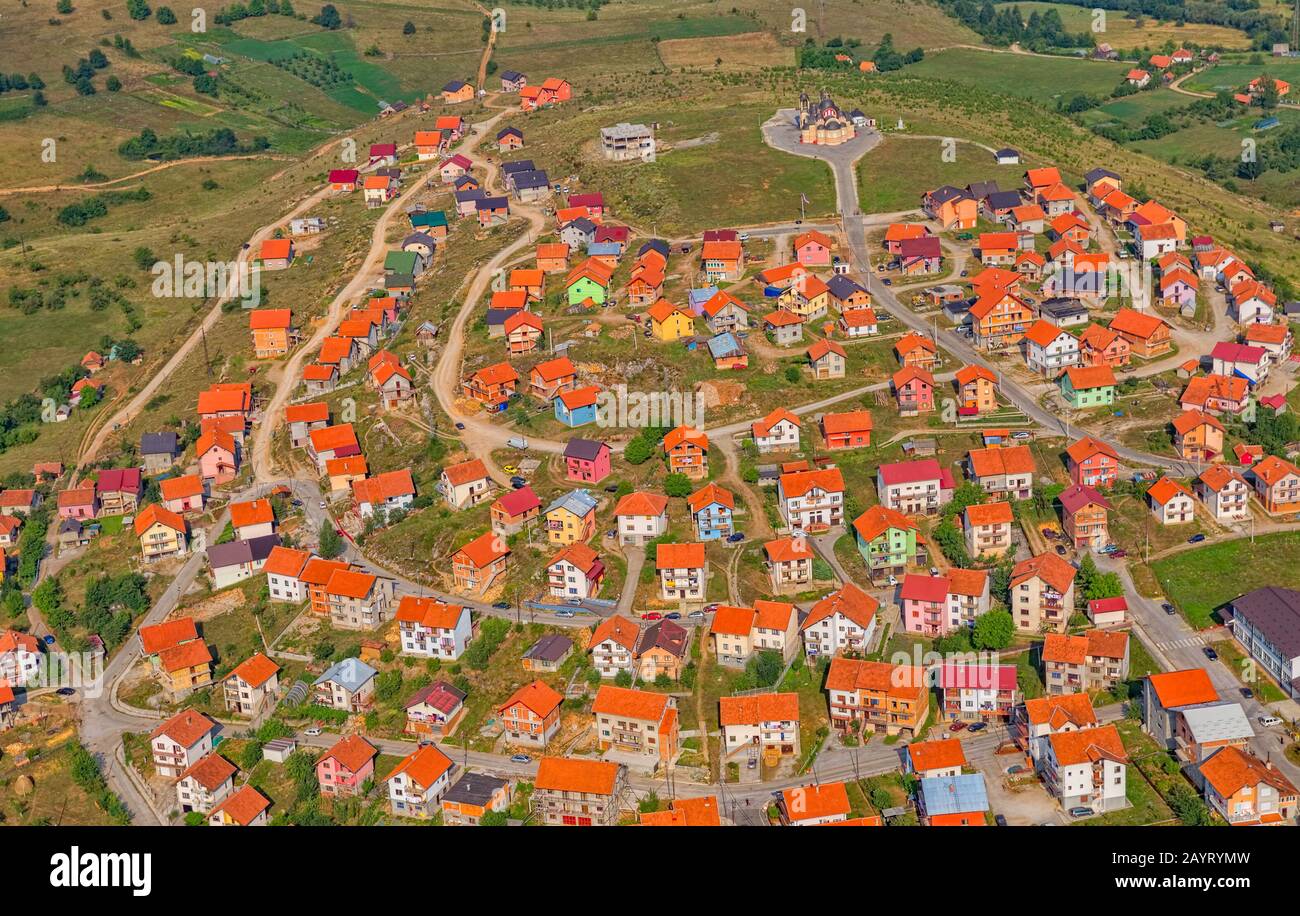 Residential houses aerial view Stock Photo - Alamy