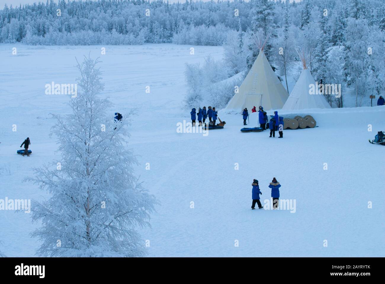 Teepee snow hi-res stock photography and images - Alamy