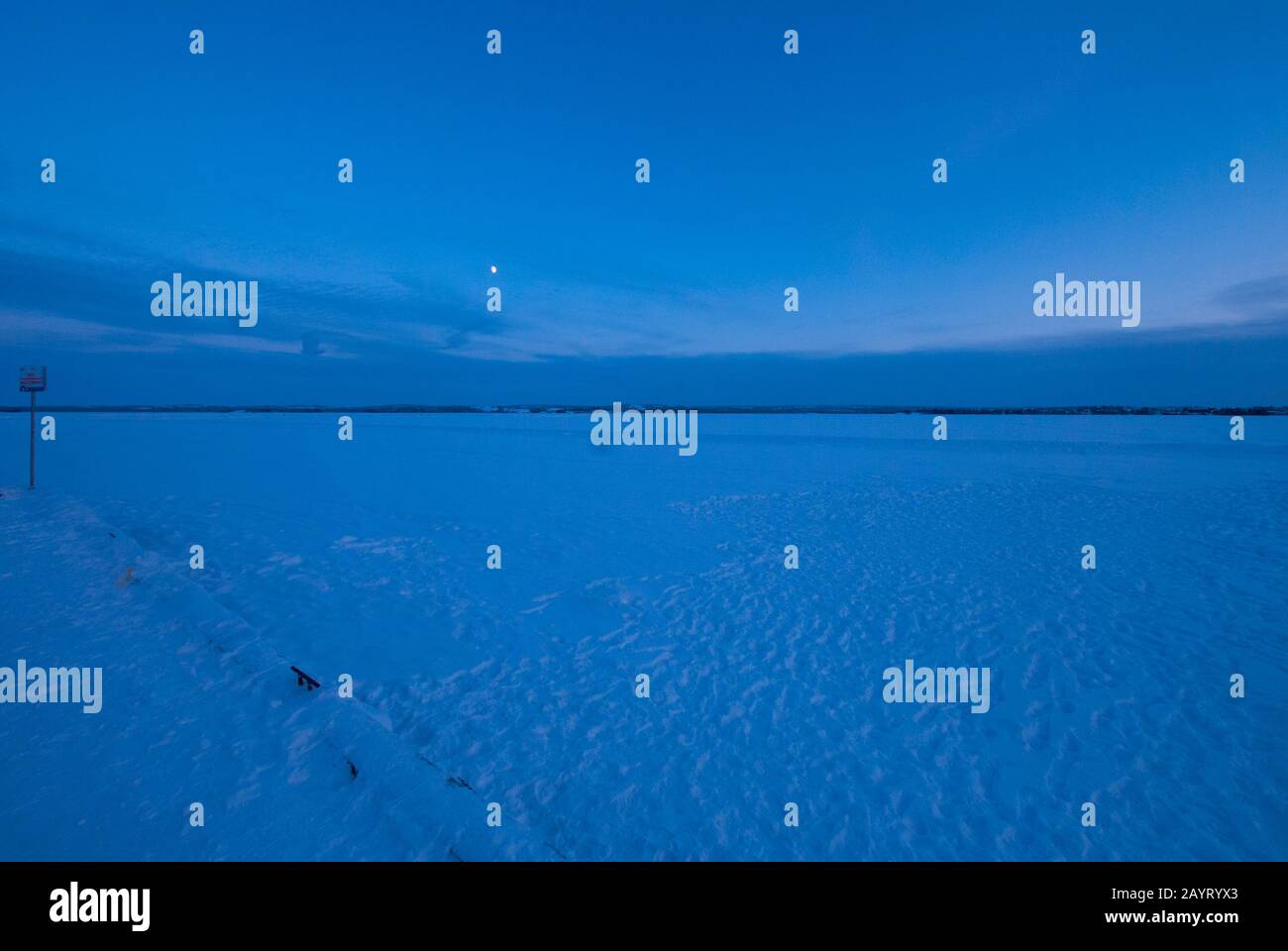 Yellowknife River in winter, Yellowknife, Northwest Territories, Canada ...