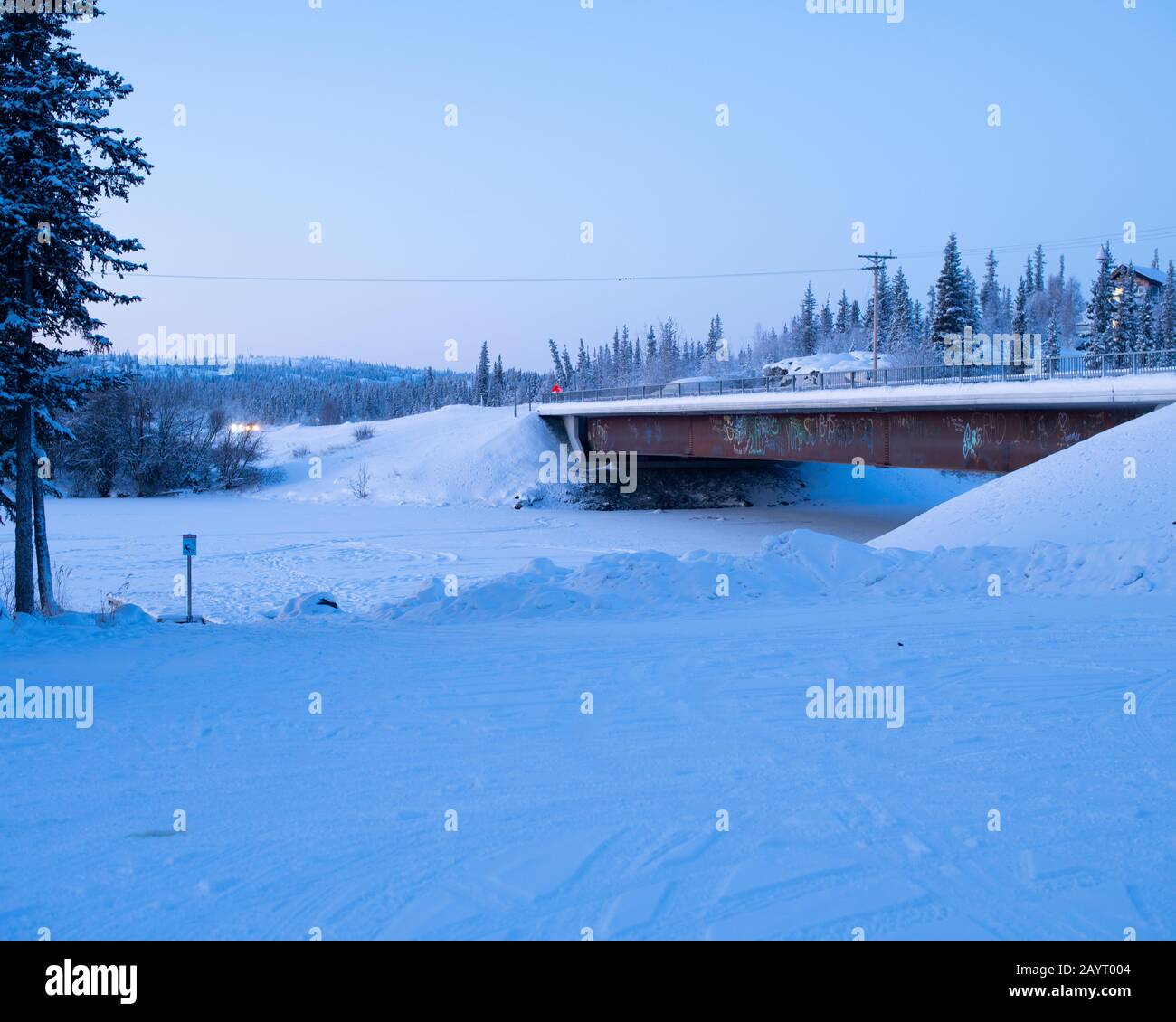 Yellowknife River Bridge on the Ingraham Trail (Hwy 4), Northwest ...