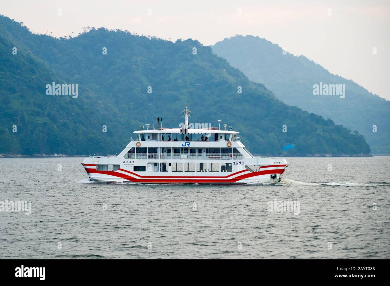 The Misen Maru, a JR West Miyajima Ferry that runs between Miyajima ...