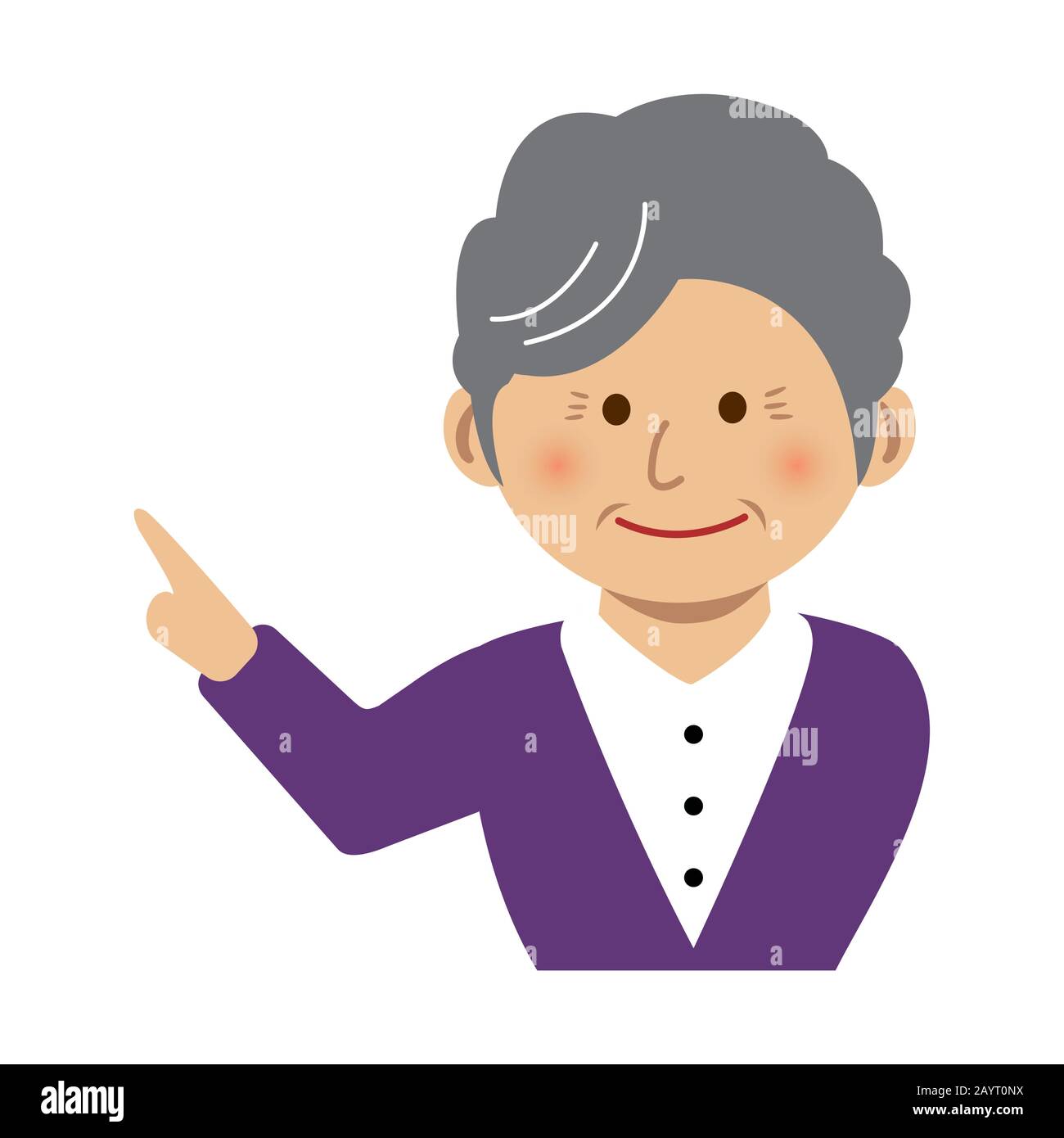 Asian woman vector elderly Stock Vector Images - Alamy