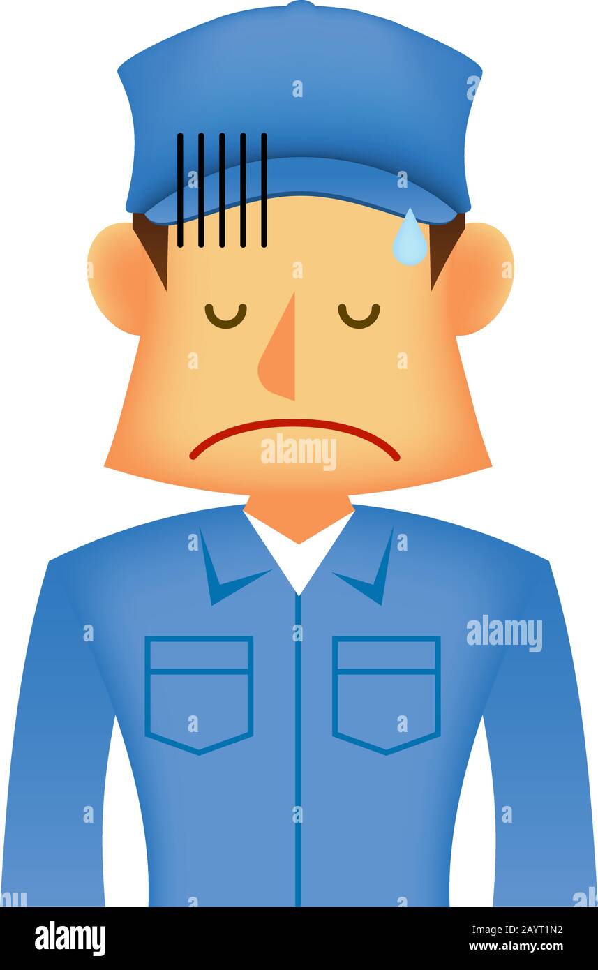 Cartoon illustration sad disappointed man hi-res stock photography and ...