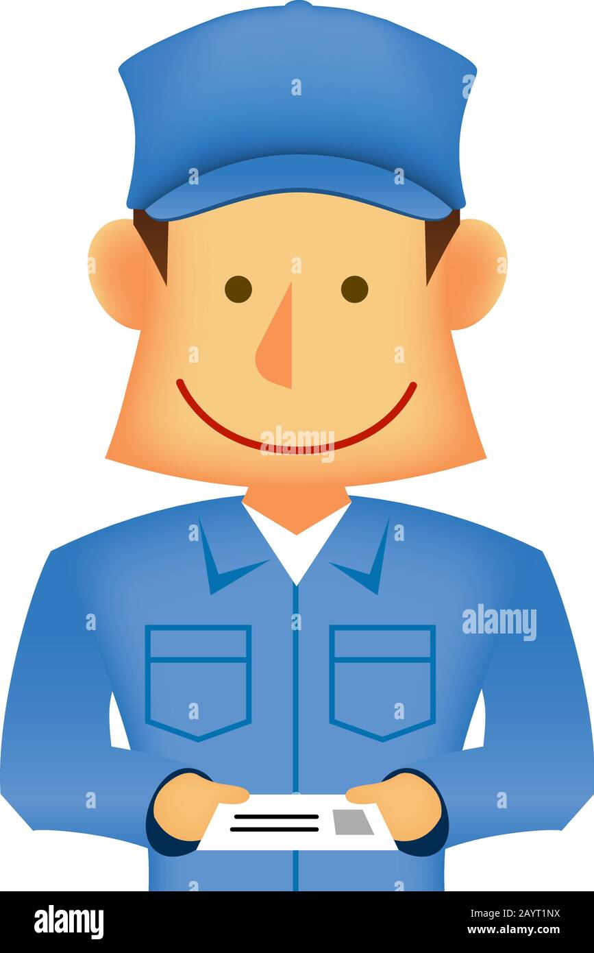 Man blue collar worker Stock Vector Images - Alamy