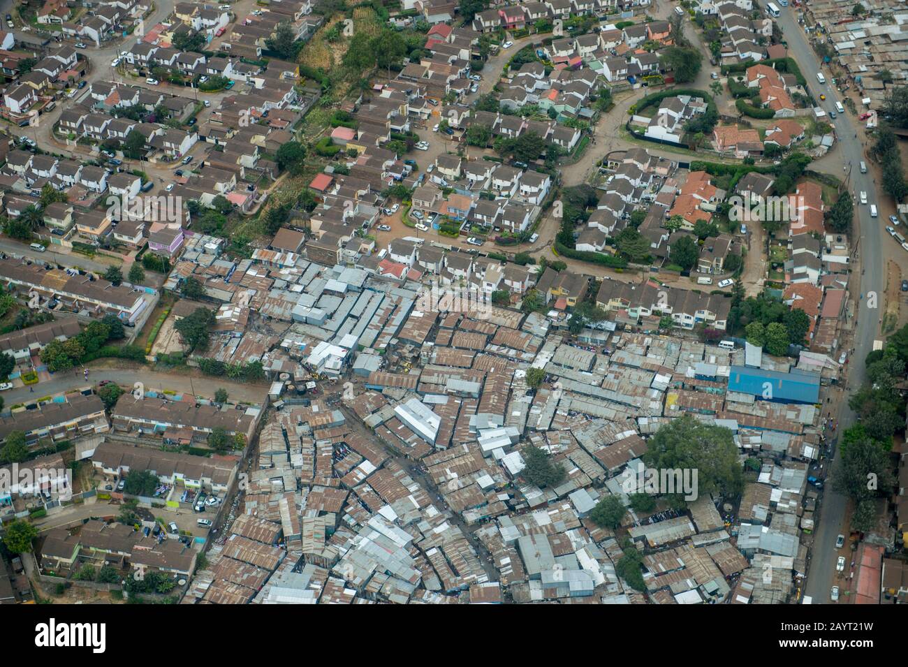 Aerial view of suburbs of Nairobi, Kenya Stock Photo - Alamy