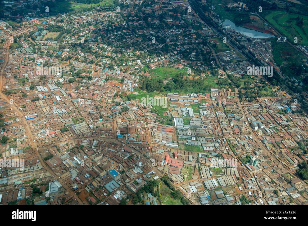 Aerial view of suburbs of Nairobi, Kenya Stock Photo - Alamy