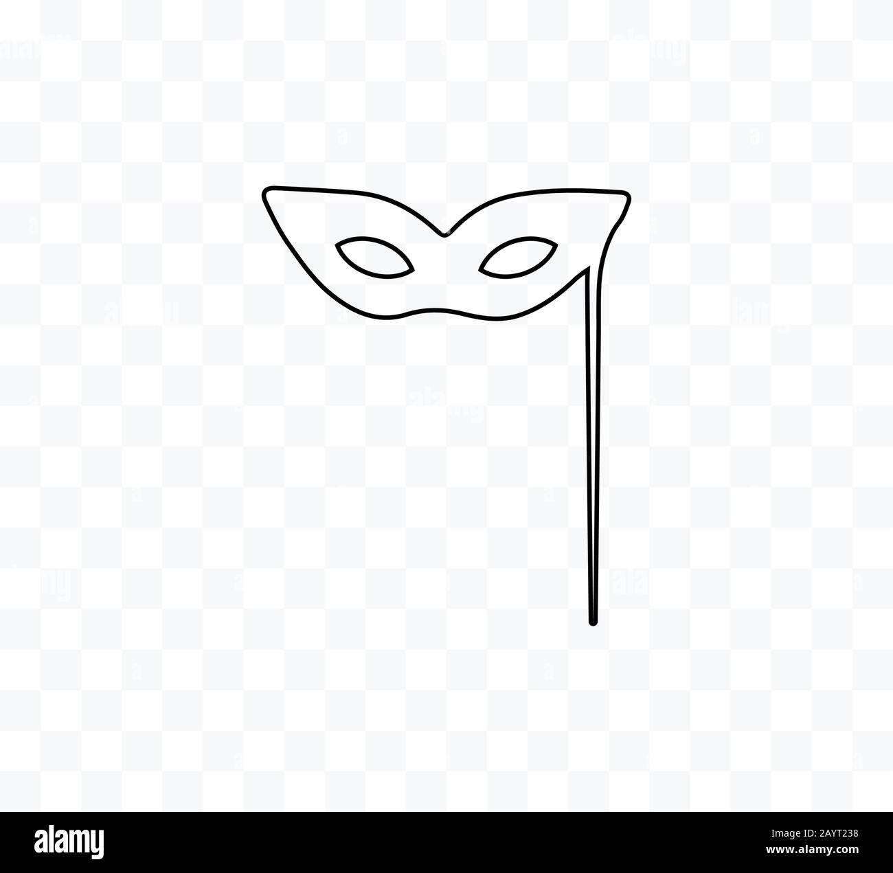 Masquerade Mask icon. Vector illustration, flat design. Line Stock ...