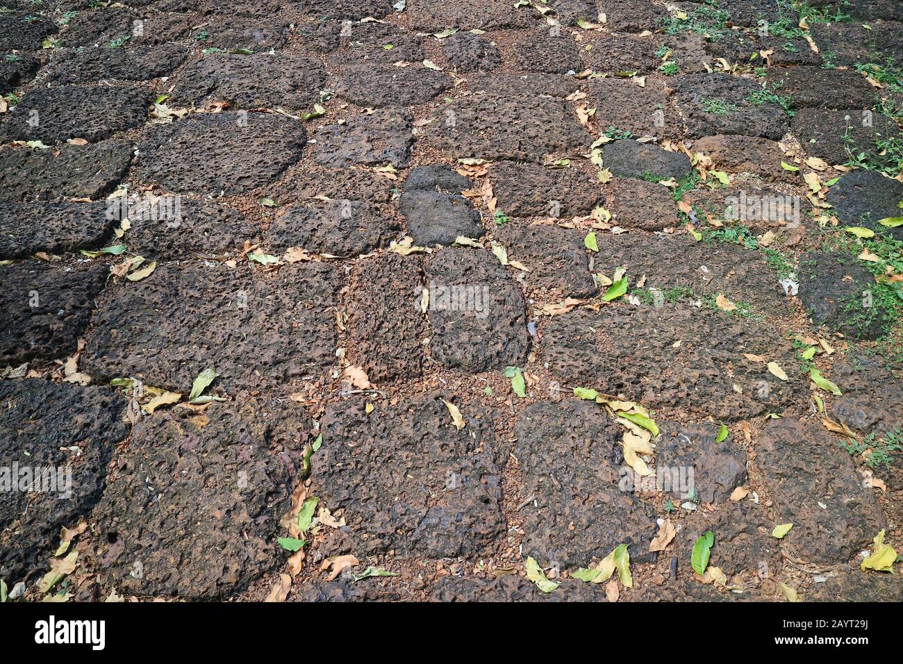 Ancient Sandstone Path at the Sdok Kok Thom Khmer Temple in Sa Kaeo ...