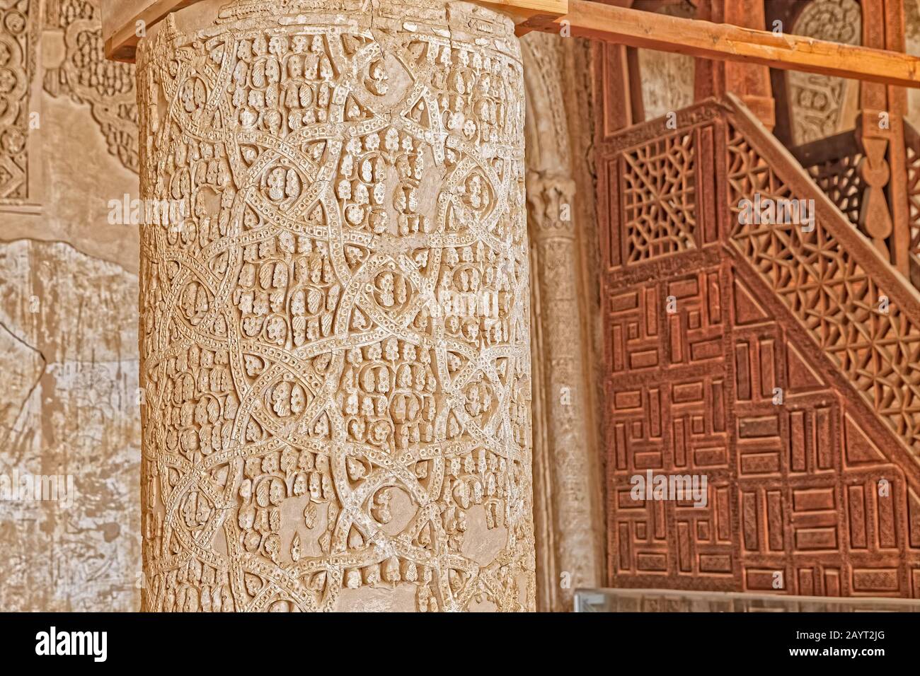 Minbar in old mosque Stock Photo - Alamy