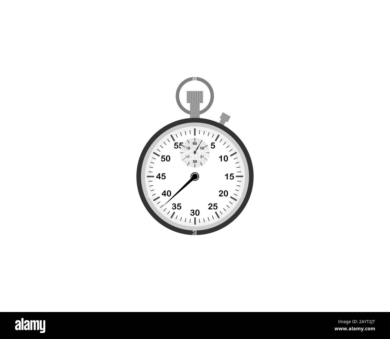 Classic stopwatch on a white background. Vector illustration Stock ...
