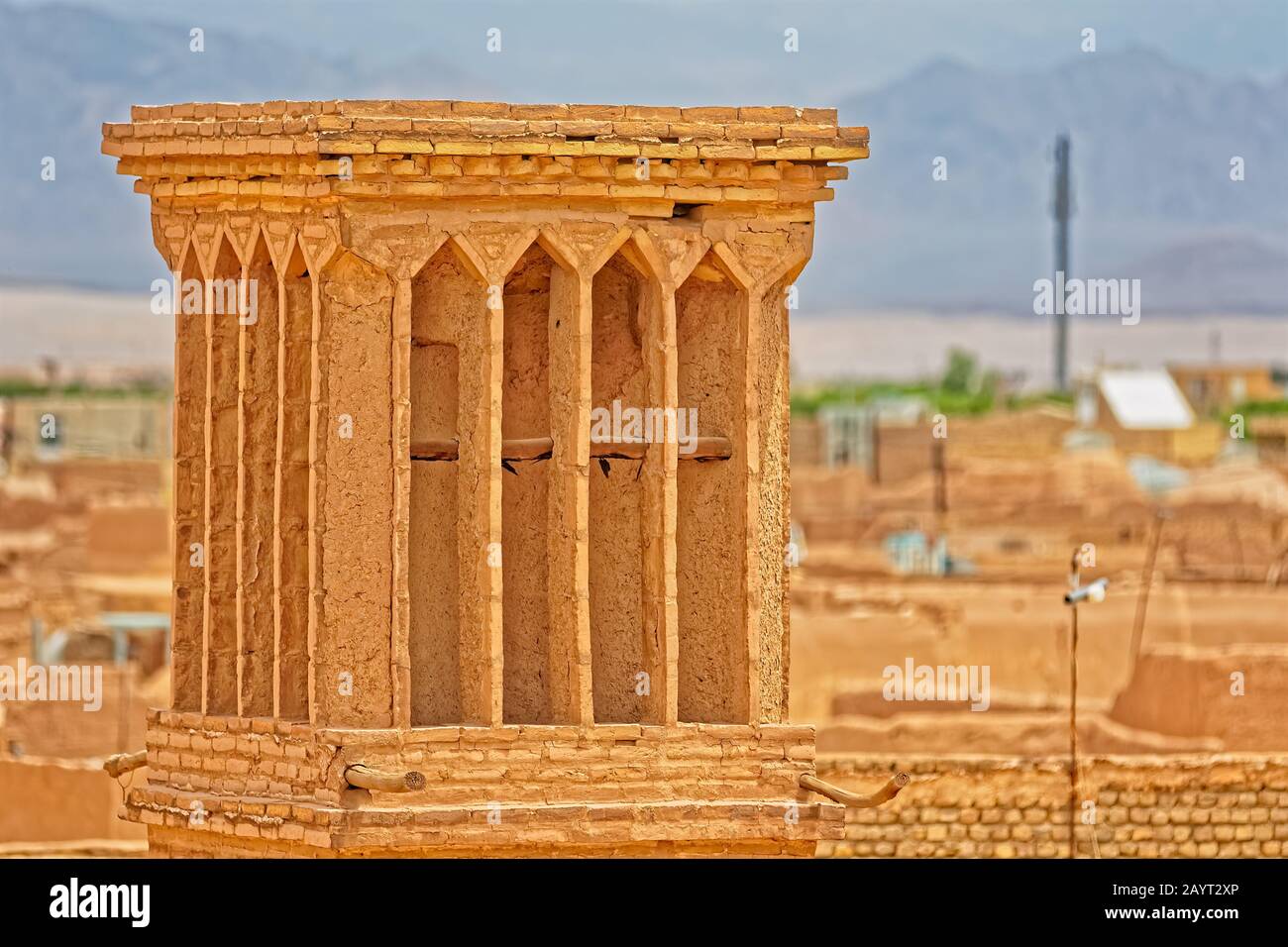 Windcatcher towers in Yazd Stock Photo - Alamy