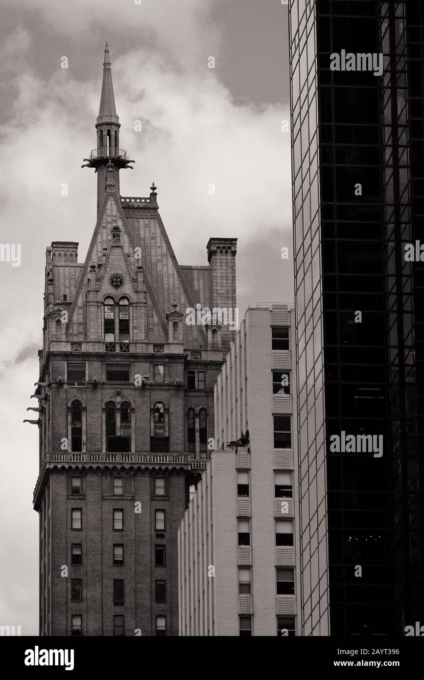 Top of the Romantic fantasy Romanesque / Neo-Gothic skyscraper hotel ...