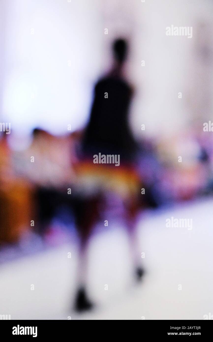 A colourful 'out of focus' fashion image from a New York Fashion week ...