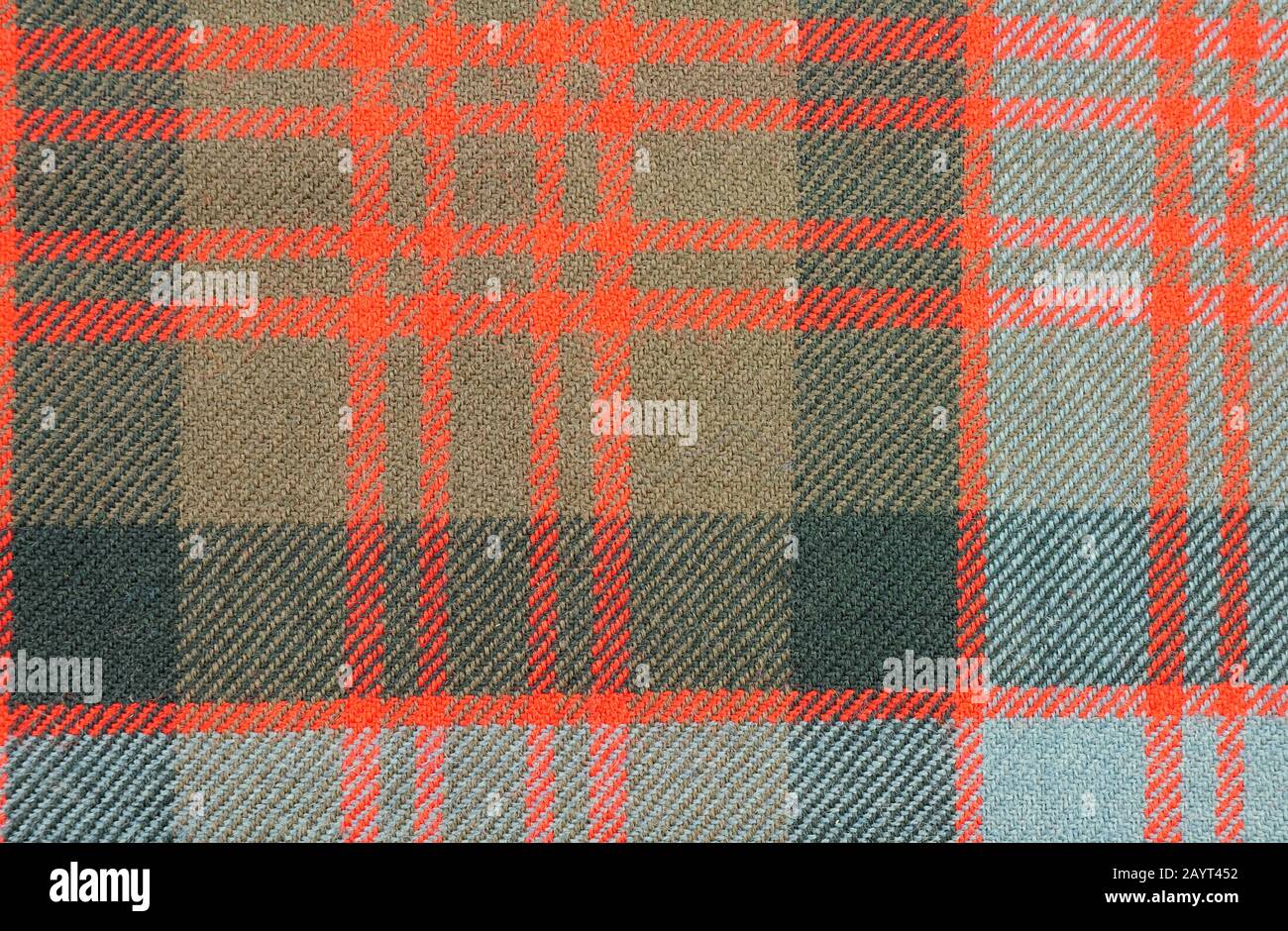 Traditional Scottish MacDonald clan pattern tartan wool fabric Stock ...