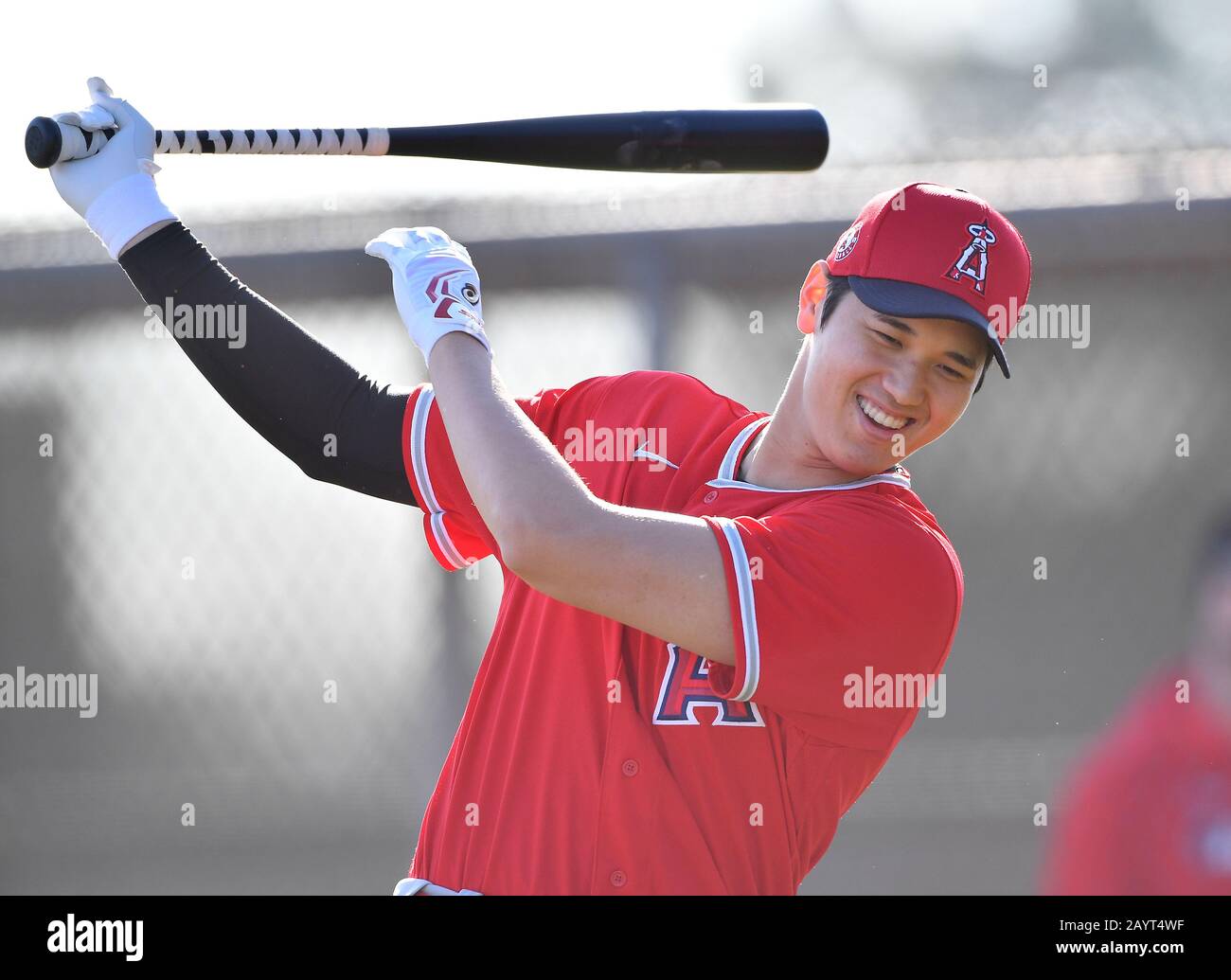Shohei Ohtani of the Los Angeles Angels during spring training baseball ...