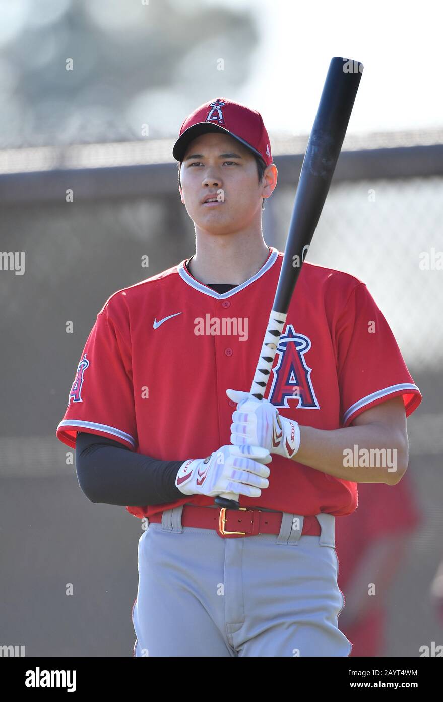Shohei Ohtani of the Los Angeles Angels during spring training baseball ...
