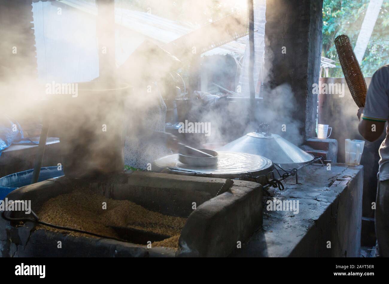 local rice noodles factory in Vietnam Stock Photo - Alamy