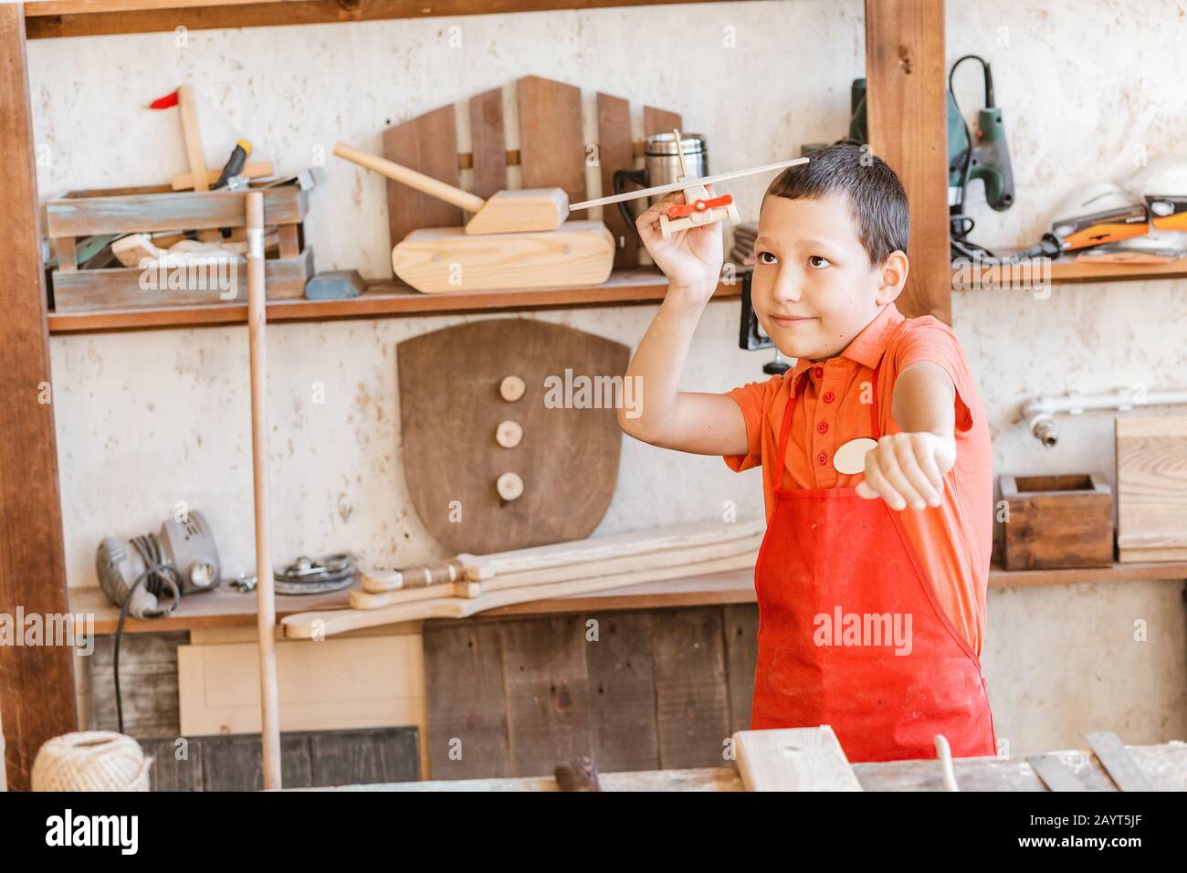 Boy builds model plane hi-res stock photography and images - Alamy