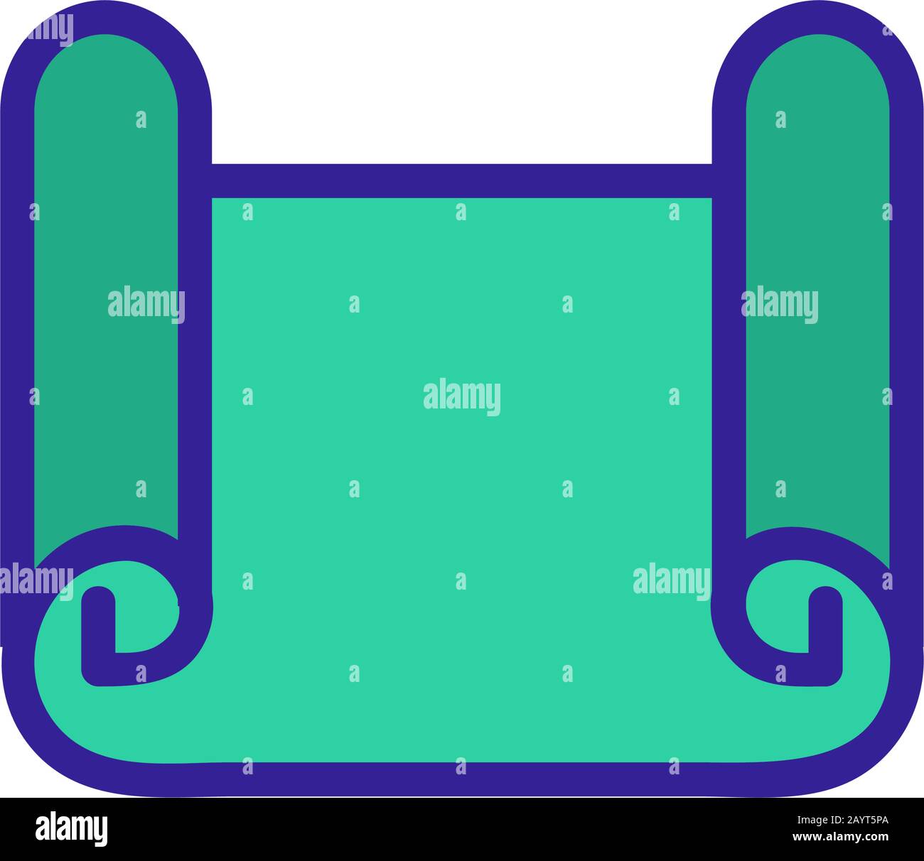 parchment paper scroll icon vector. Isolated contour symbol ...