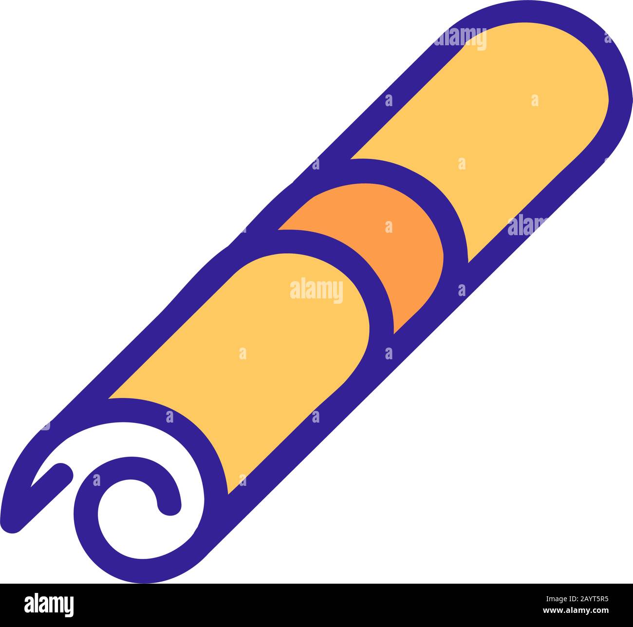 parchment paper scroll icon vector. Isolated contour symbol ...