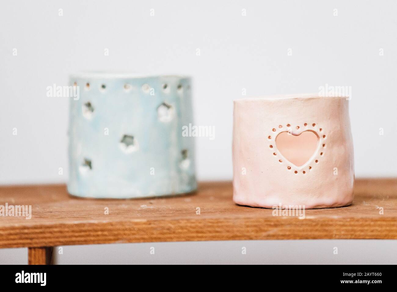 Decorative ceramic handmade pottery objects Stock Photo - Alamy