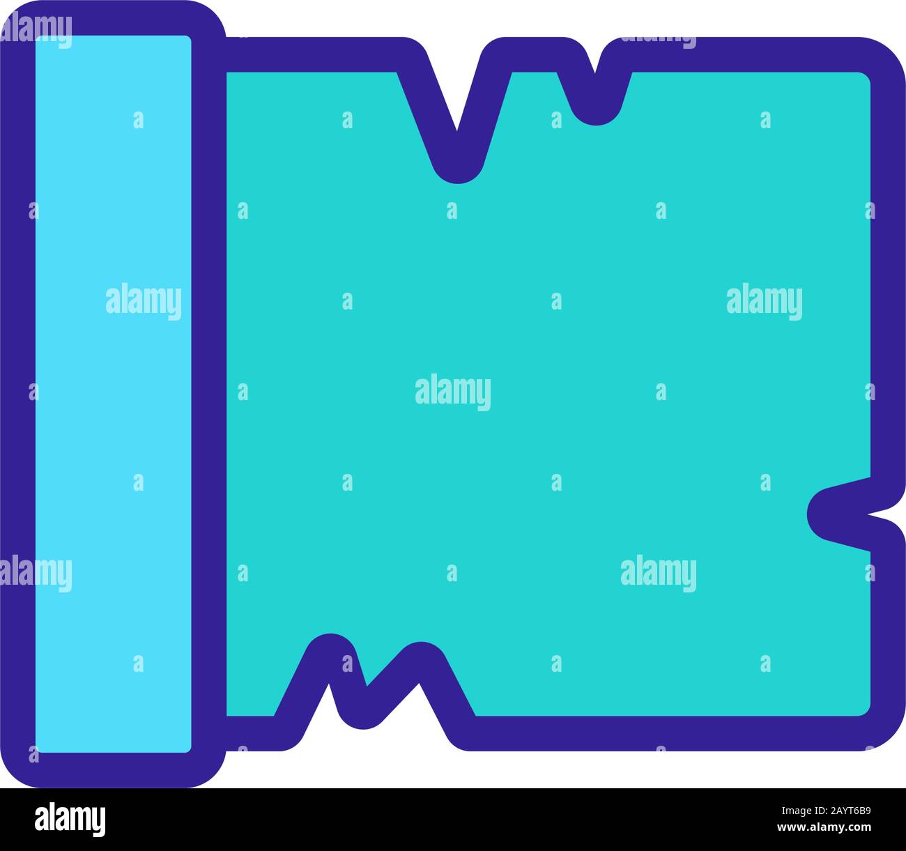 parchment paper scroll icon vector. Isolated contour symbol ...