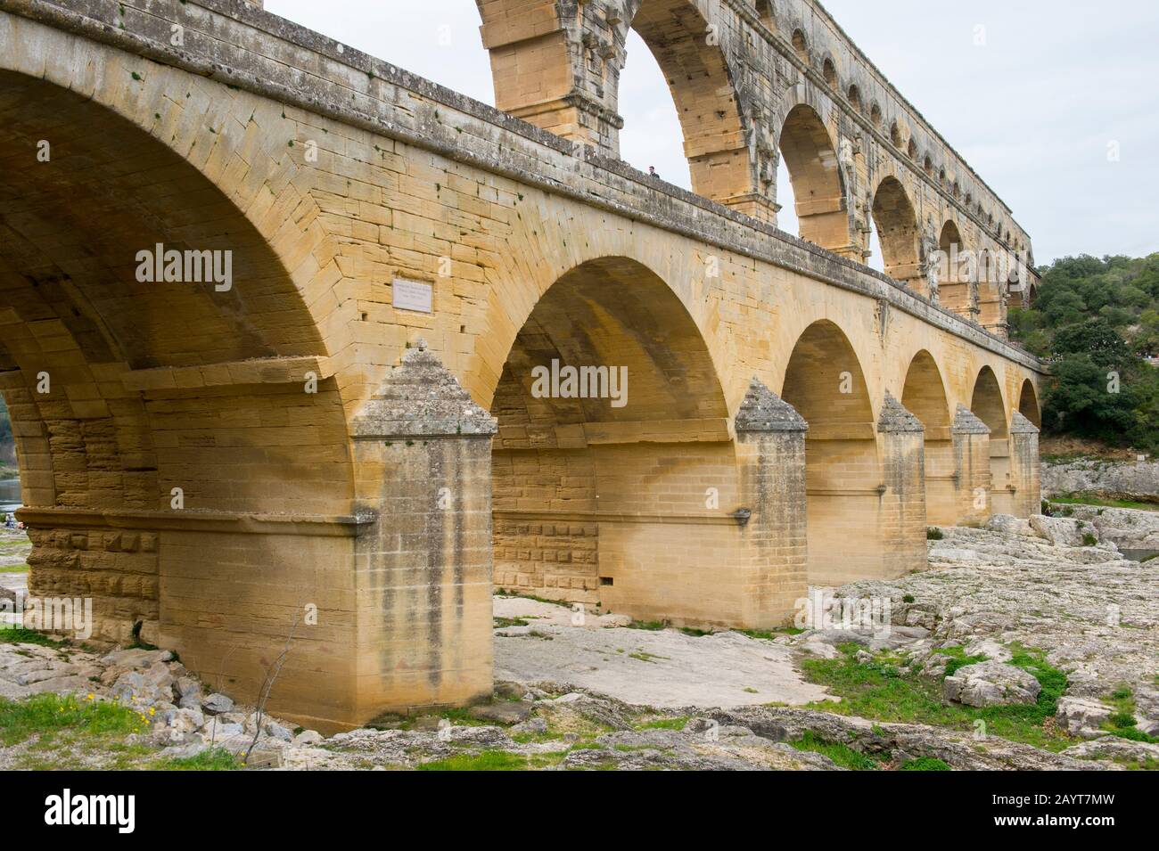 The Pont du Gard (UNESCO World Heritage Site) built in the first century AD is an ancient Roman ...