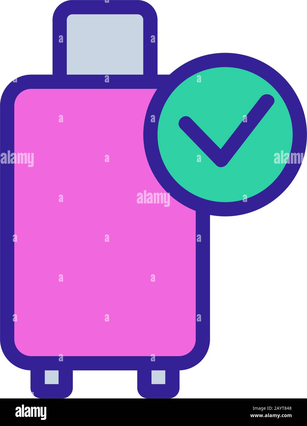 baggage icon vector. Isolated contour symbol illustration Stock Vector ...