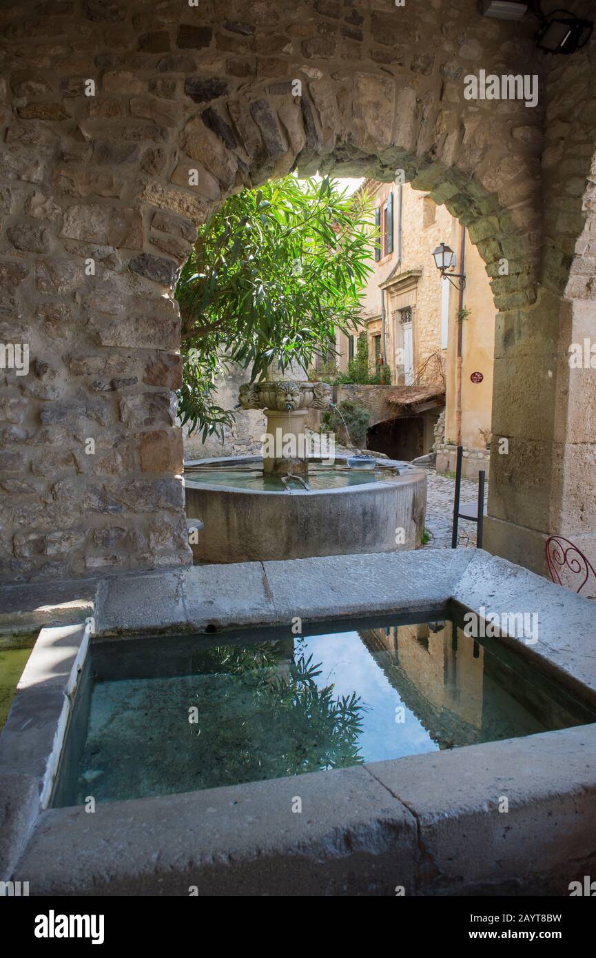 The water basin and fountain used to do laundry in the medieval ...