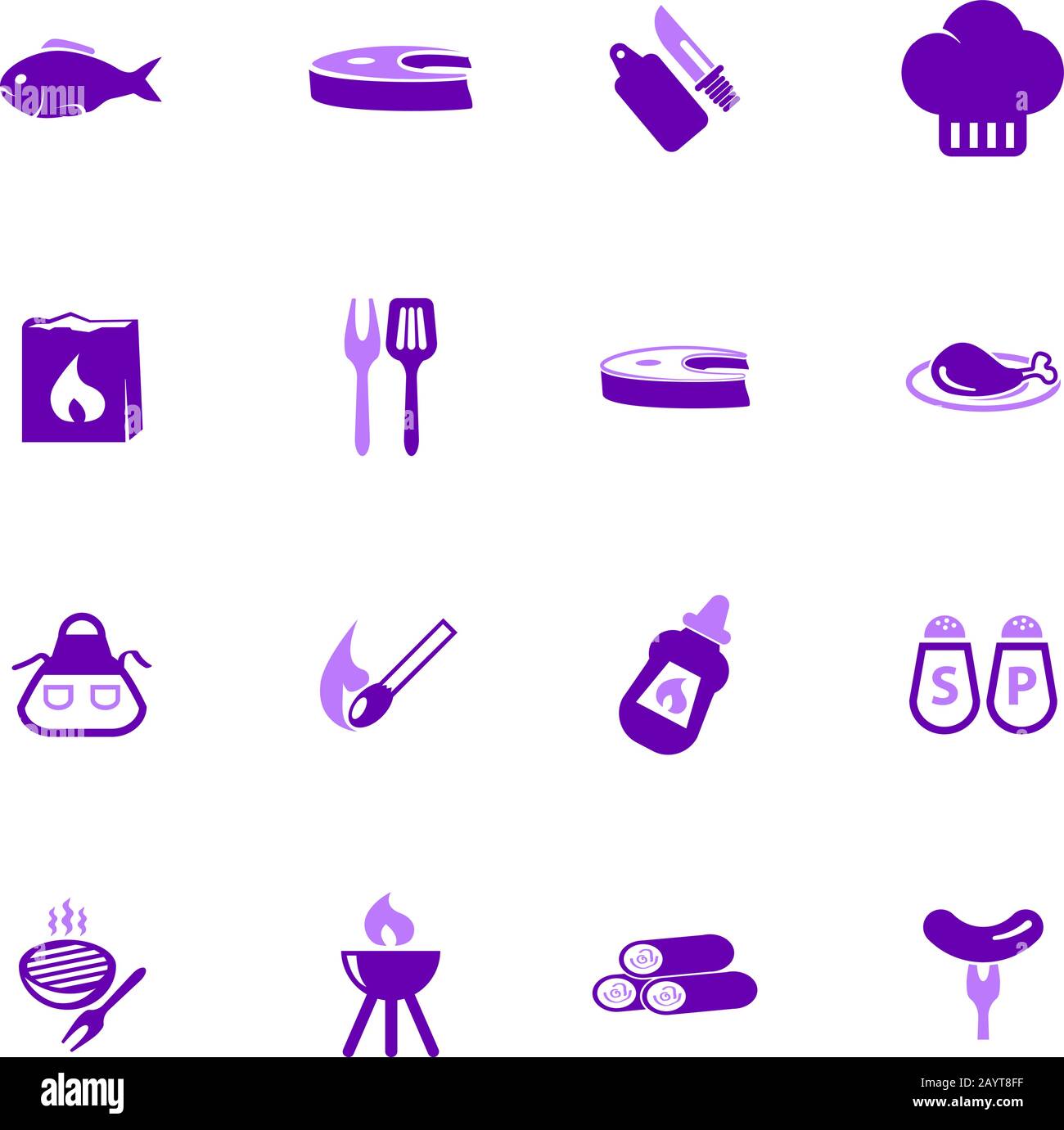 Barbecue icons set Stock Vector Image & Art - Alamy