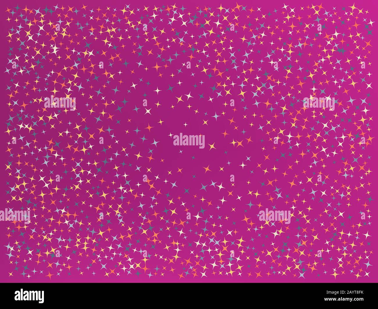 Magenta color background. Stars confetti. Funny colorific idea. Stars ...