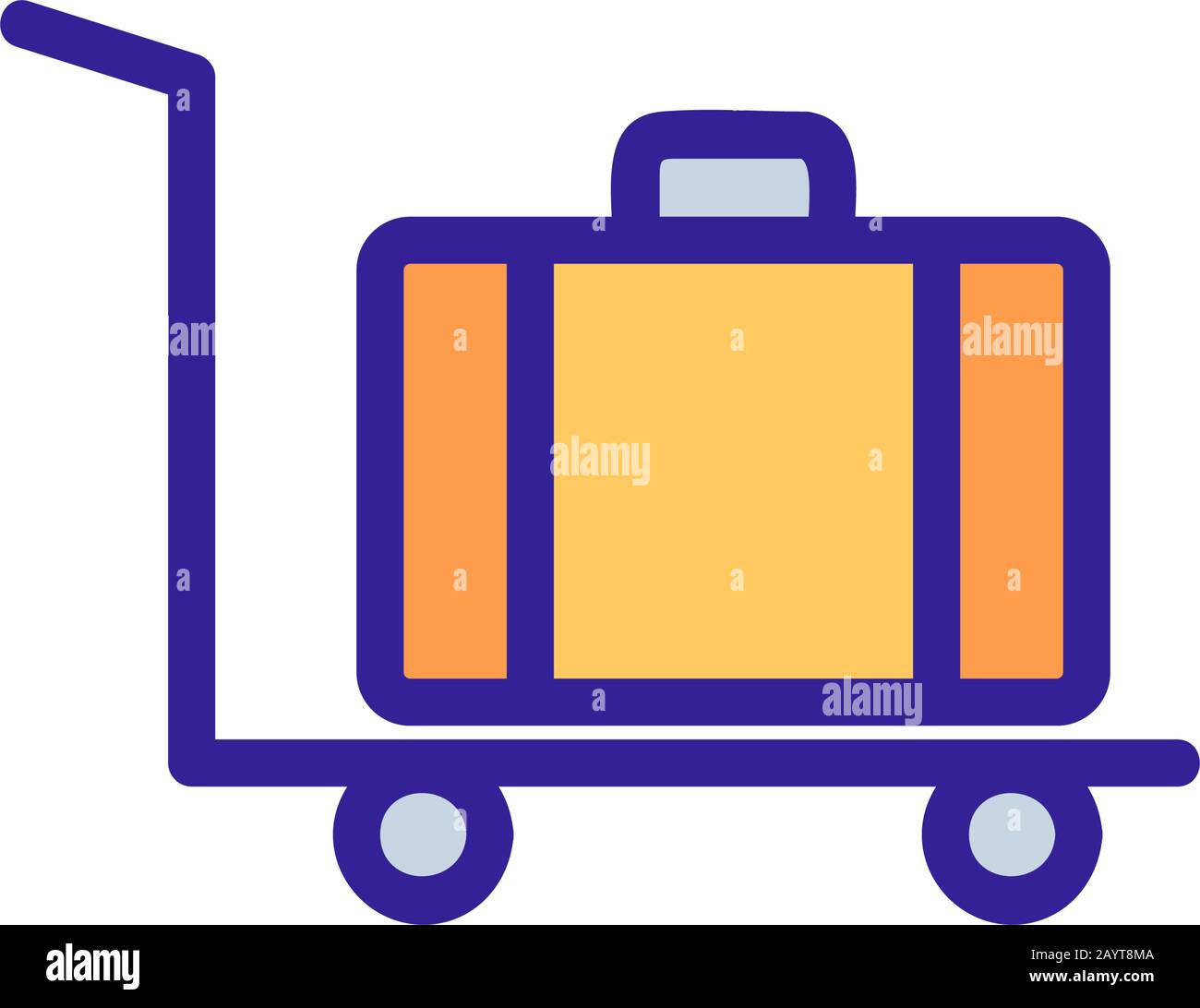 Suitcase luggage icon vector. Isolated contour symbol illustration ...