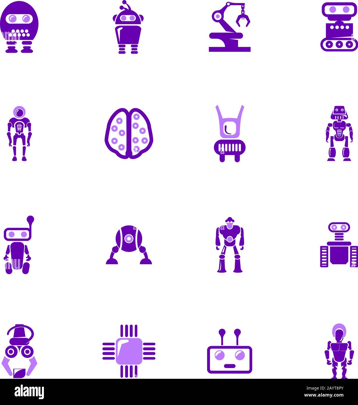 Robot icons set Stock Vector Image & Art - Alamy